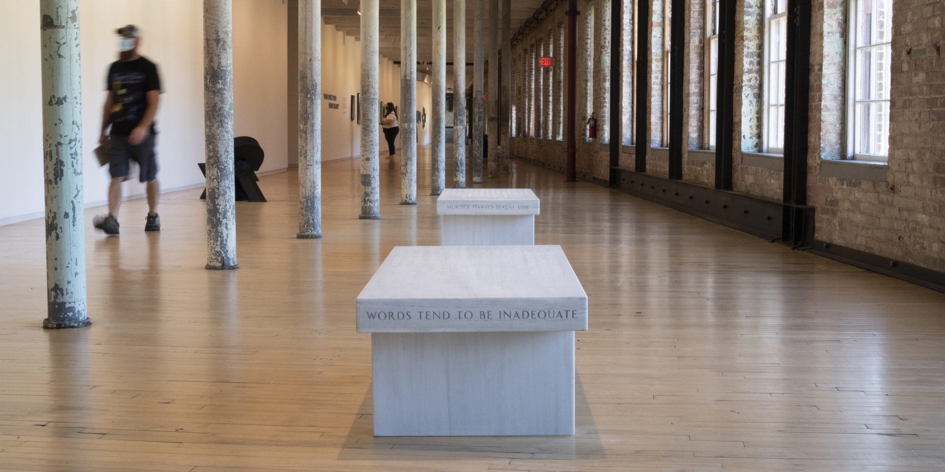 Jenny Holzer Benches | MASS MoCA